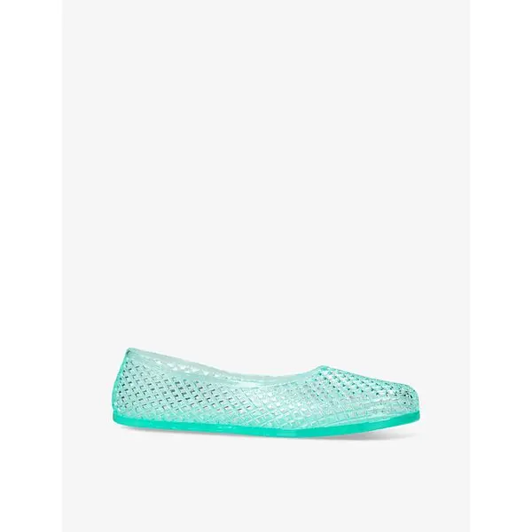 ANCIENT GREEK SANDALS Iro Mesh-textured Pvc Flats - Blue
