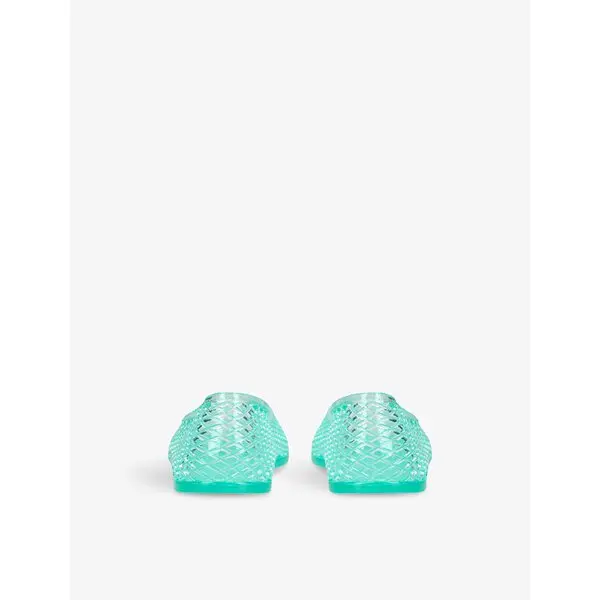 ANCIENT GREEK SANDALS Iro Mesh-textured Pvc Flats - Blue