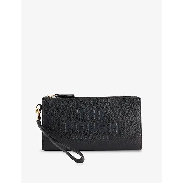 Marc Jacobs Brand-debossed Leather Pouch - Black