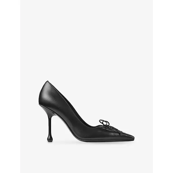 JIMMY CHOO Scarlett 95 Leather Heels - Black