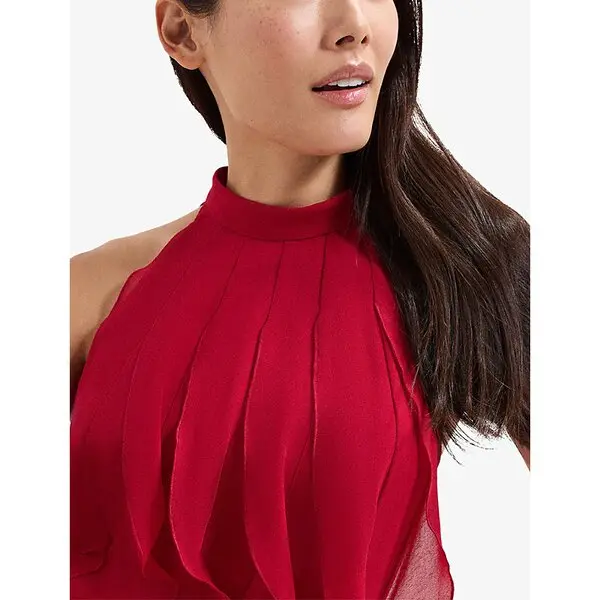 PHASE EIGHT Ruffled Chiffon Maxi Dress