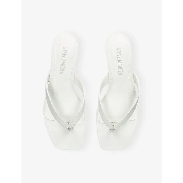 Steve Madden Tracie Leather Heeled Sandals - White