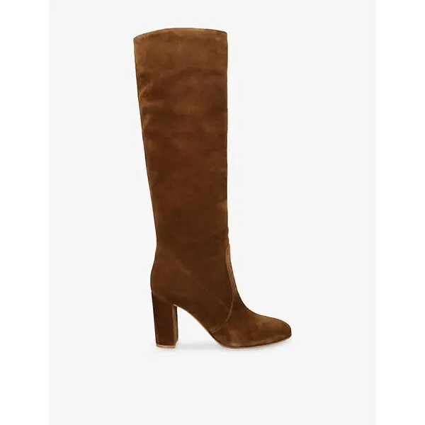 GIANVITO ROSSI Glen 85 Heeled Suede Knee-high Boots