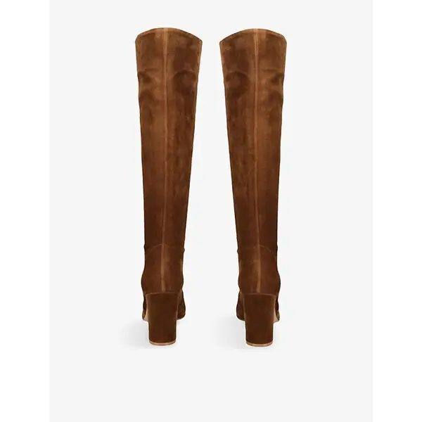 GIANVITO ROSSI Glen 85 Heeled Suede Knee-high Boots