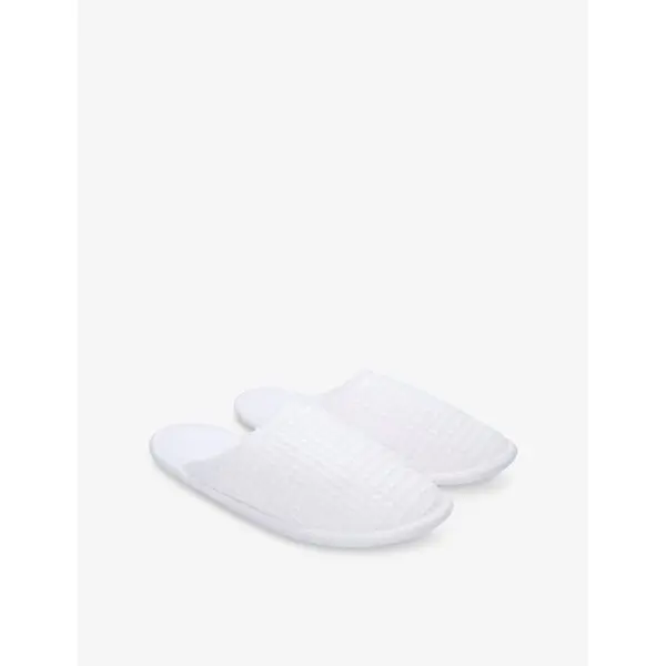 THE WHITE COMPANY Waffle Cotton-blend Slippers