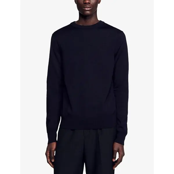 Sandro Crewneck Knitted Wool Jumper