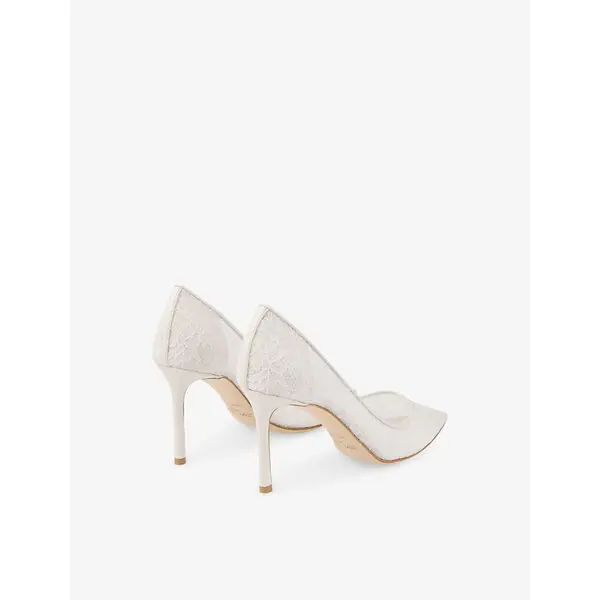 JIMMY CHOO Romy 85 Lace Pumps - Ivory