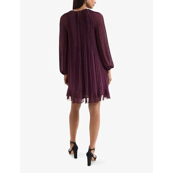 PHASE EIGHT Layla Pleated Chiffon Mini Dress