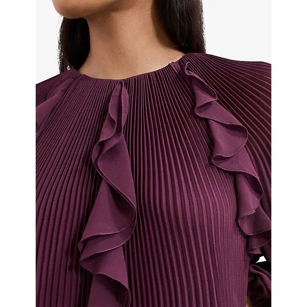 PHASE EIGHT Layla Pleated Chiffon Mini Dress