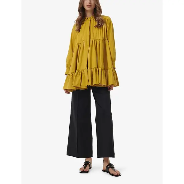 LEEM Long-sleeve A-line Tunic Top