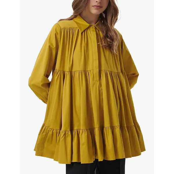 LEEM Long-sleeve A-line Tunic Top
