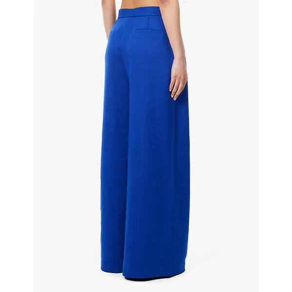 LEEM Pleated Wide-leg Stretch-woven Trousers