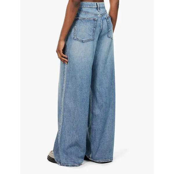 Rag & Bone Featherweight Sofie Wide-leg High-rise Denim-blend Jeans
