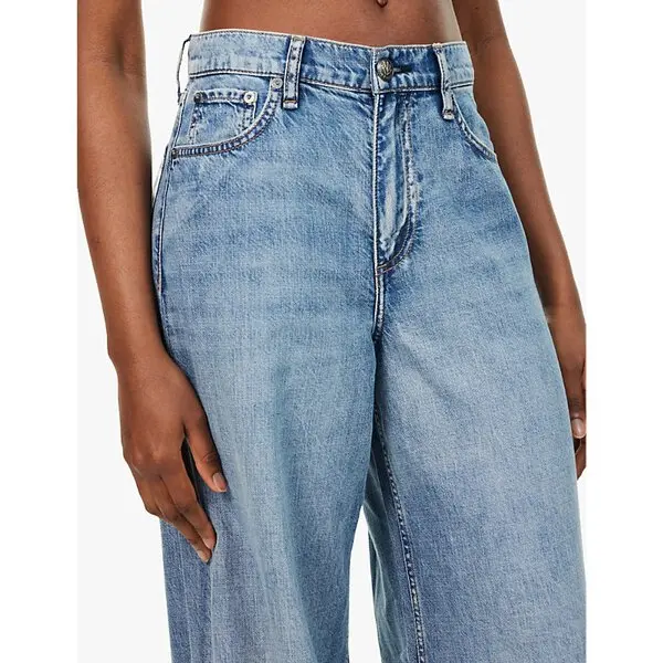 Rag & Bone Featherweight Sofie Wide-leg High-rise Denim-blend Jeans
