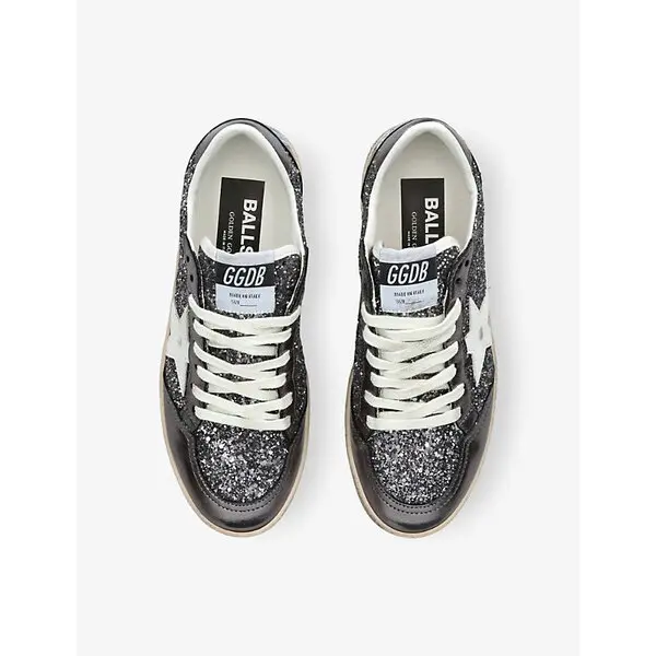 GOLDEN GOOSE Ball Star Leather Trainers - Grey/m.cmb