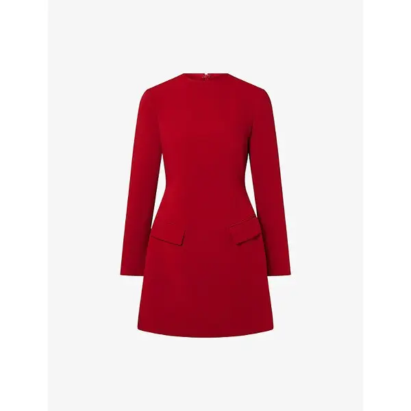 MALINA Leanna High-neck Stretch-knit Mini Dress