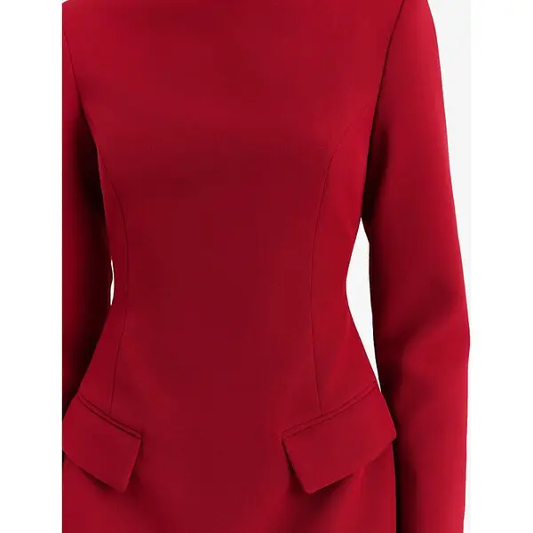 MALINA Leanna High-neck Stretch-knit Mini Dress