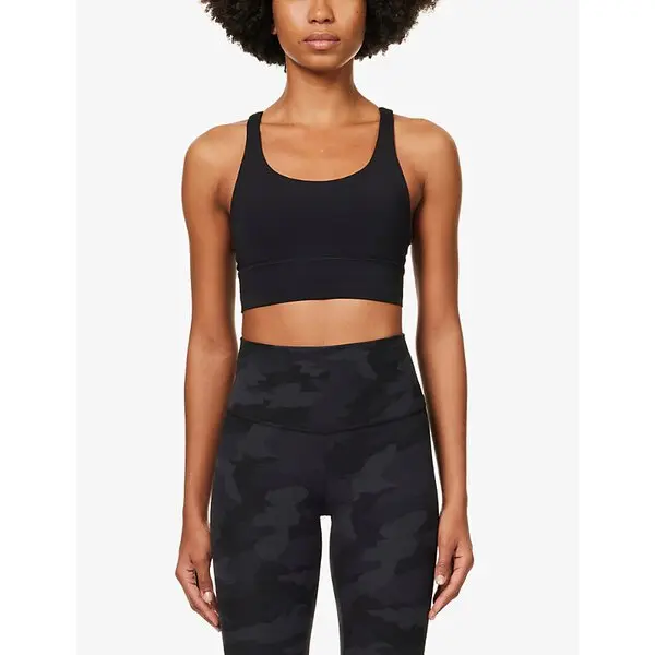 Lululemon Energy Cross-over Back Stretch-jersey Bra