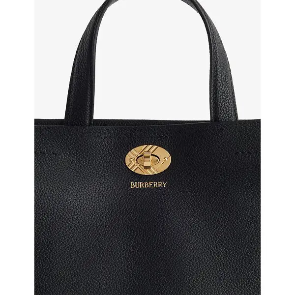 Burberry Mini Leather Tote Bag - Black