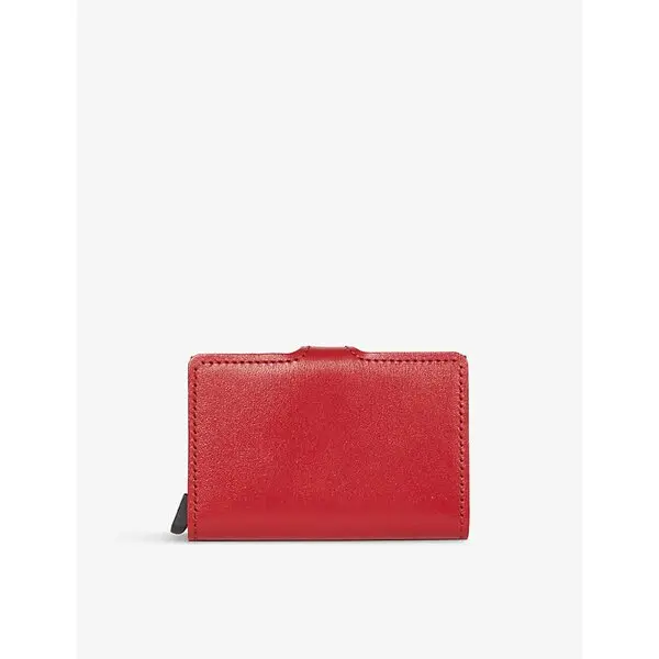 SECRID Miniwallet Leather And Aluminium Wallet - Red-red