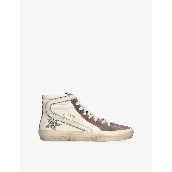 GOLDEN GOOSE Slide Leather High-top Trainers
