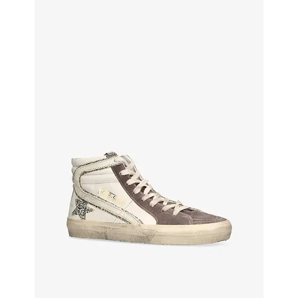 GOLDEN GOOSE Slide Leather High-top Trainers