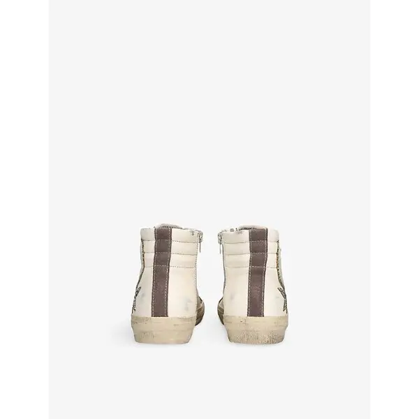 GOLDEN GOOSE Slide Leather High-top Trainers