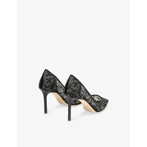 JIMMY CHOO Romy 85 Lace Pumps - Black