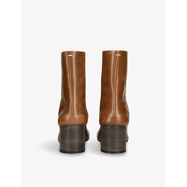 MAISON MARGIELA Tabi Leather Heeled Ankle Boots