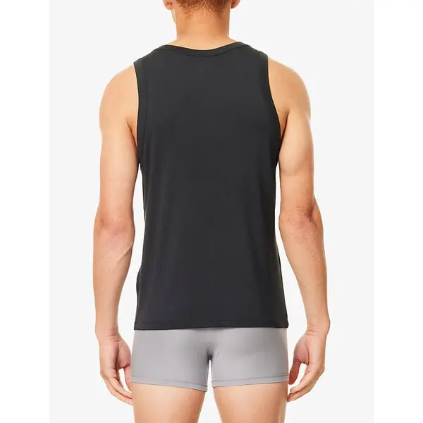 CHE Modal-jersey Crew Neck Vest Top - Black