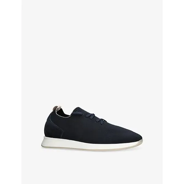 AURELIEN Active Knitted And Suede Low-top Sneakers