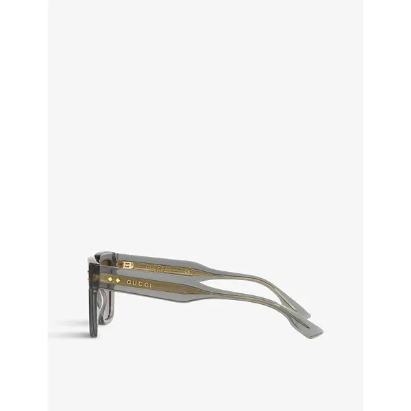 Gucci Gg1084s Square-frame Sunglasses - Grey