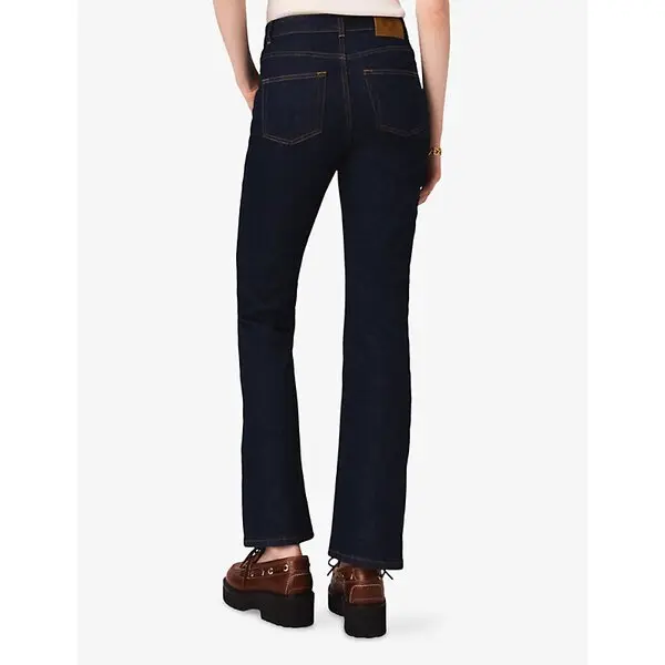 Maje Bootcut High-rise Jeans - Bleus