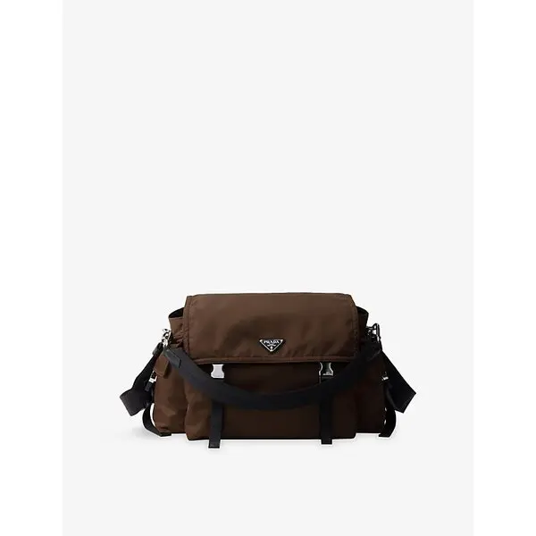 Prada Re-nylon Woven Bag - Brown