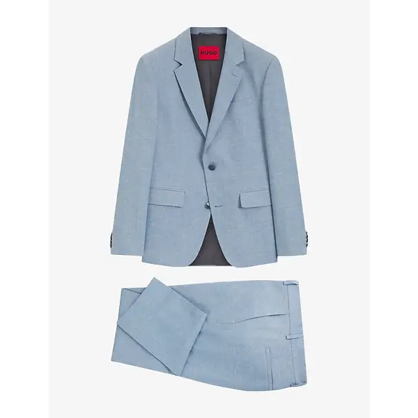 Hugo Slim-fit Single-breasted Wool-blend Suit