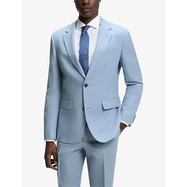 Hugo Slim-fit Single-breasted Wool-blend Suit