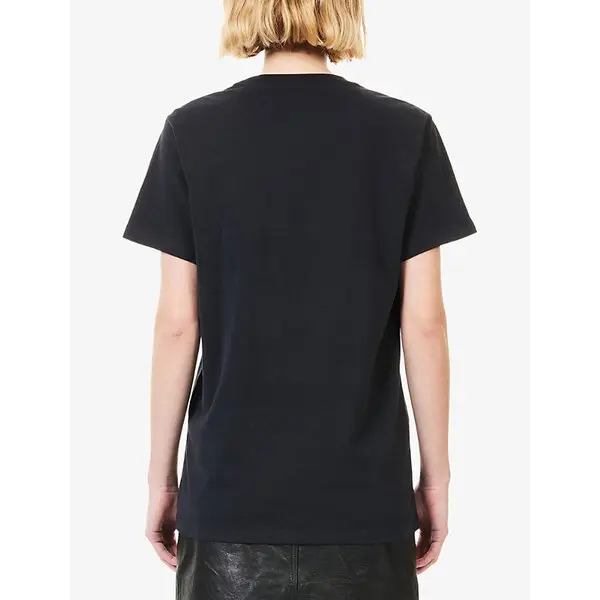Isabel Marant Étoile Zoeline Embroidered Cotton-jersey T-shirt