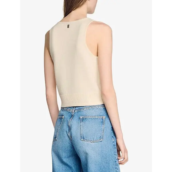 Sandro Wool And Cashmere Sleeveless Jumper
