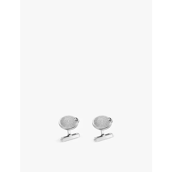 Cartier Ballon Bleu De Palladium-plated Sterling- And Spinel Cufflinks - Silver