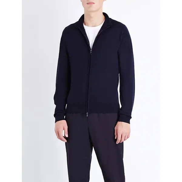 John Smedley Merino Wool Zip Cardigan