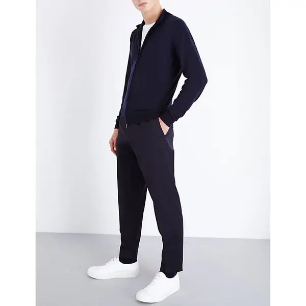 John Smedley Merino Wool Zip Cardigan