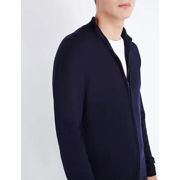 John Smedley Merino Wool Zip Cardigan