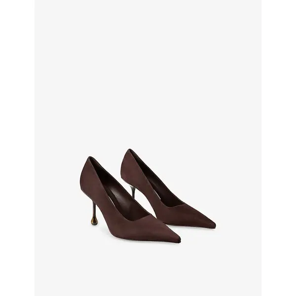 JIMMY CHOO Ixia 80 Suede Pumps - Chocolate