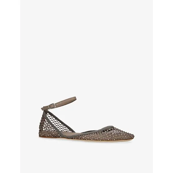 Christopher Esber Minette Mesh Ballet Flats - Taupe