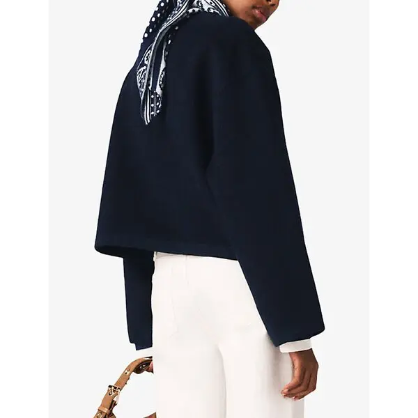 Maje Braided-trim Patch-pocket Wool-blend Jacket