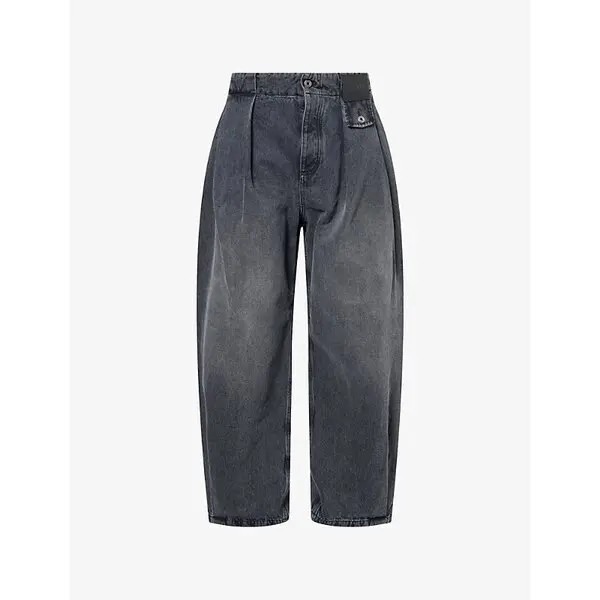 Loewe Barrel-leg Denim Jeans With Brand Patch