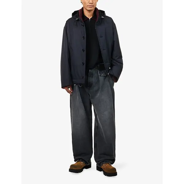 Loewe Barrel-leg Denim Jeans With Brand Patch