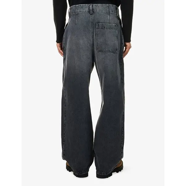 Loewe Barrel-leg Denim Jeans With Brand Patch