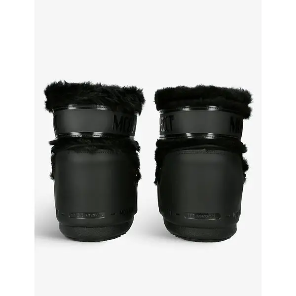 Moon Boot Icon Low Logo-print Faux-fur Snow Boots - Black