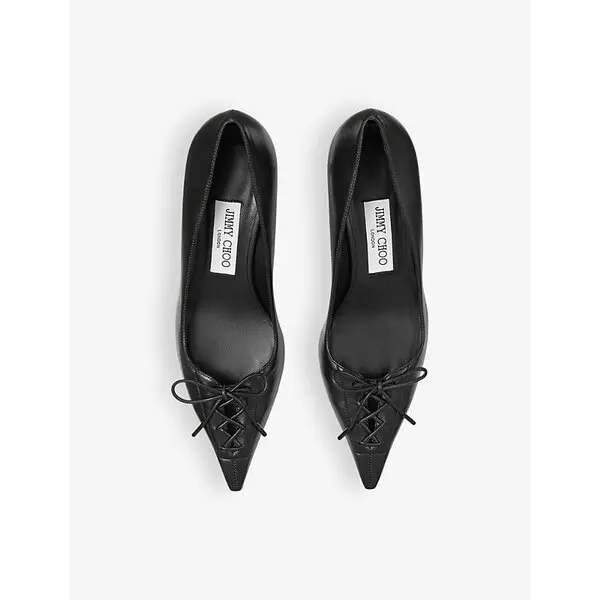 JIMMY CHOO Scarlett 50 Leather Courts - Black